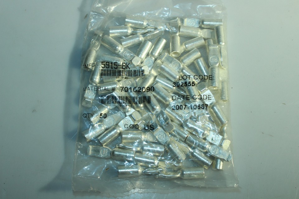 50x Starkstrom Anschluss 5915-bk Anderson Power Products versilbert ...