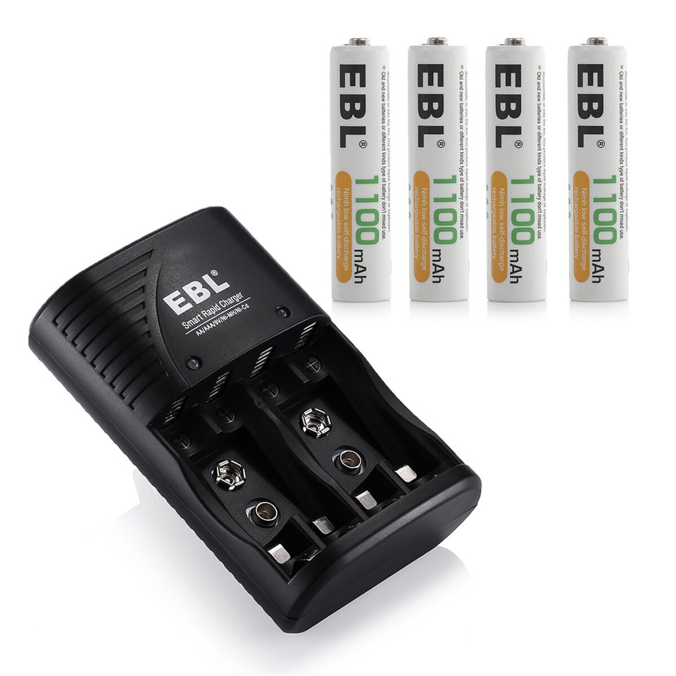 Lot EBL Double A, Triple A Batteries Rechargeable Ni-MH 1.2V / AAA AA ...