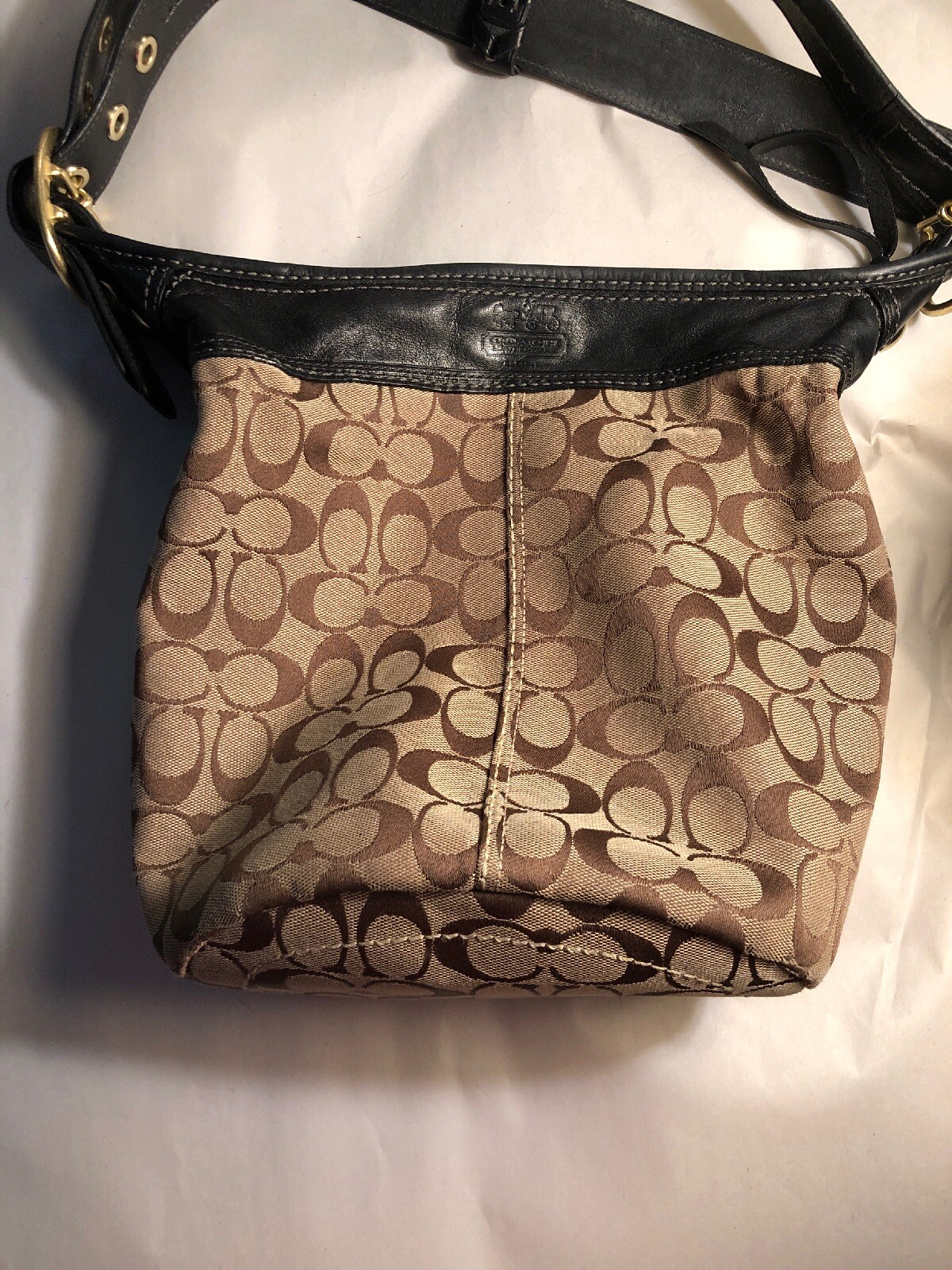 Coach Signature Bleeker Bucket Brown Shoulder Bag - Gem