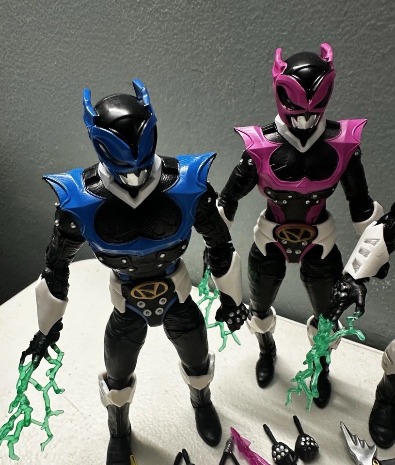 Power Rangers Lightning Collection Psycho Rangers Lot Complete Green ...