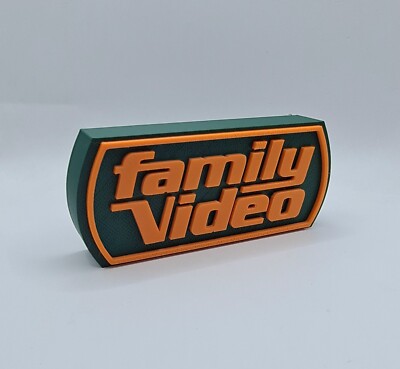 1970s - 2003 Family Video Rental Store Logo Sign Desktop Shelf Art | eBay