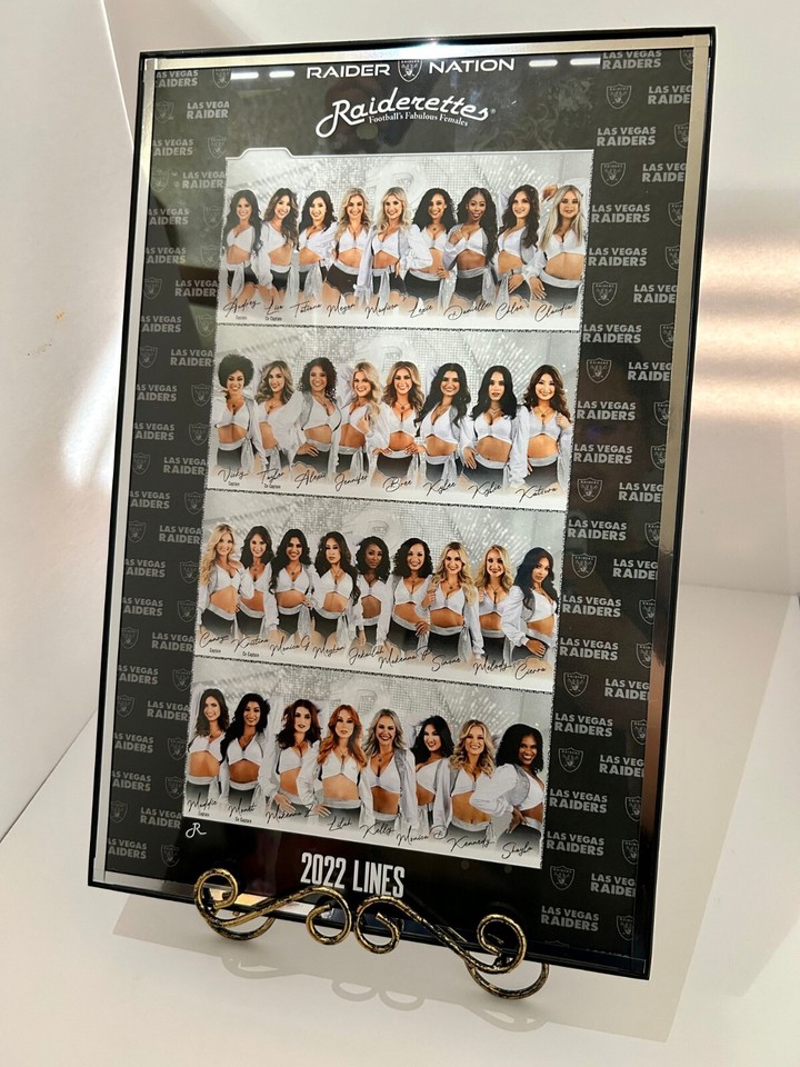 Las Vegas Raiders Raiderettes Cheerleader Lines 2022 Roster Poster | eBay