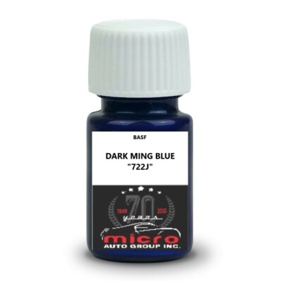 General Motors Dark Ming Blue 722J Touch up Paint with Brush 2 Oz SHIPS ...