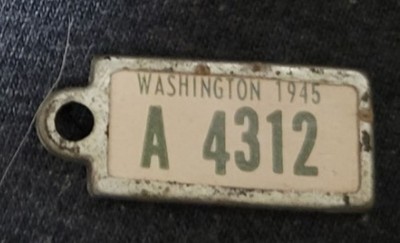 Vintage Washington State 1945 DAV License Plate Tag Disabled American ...