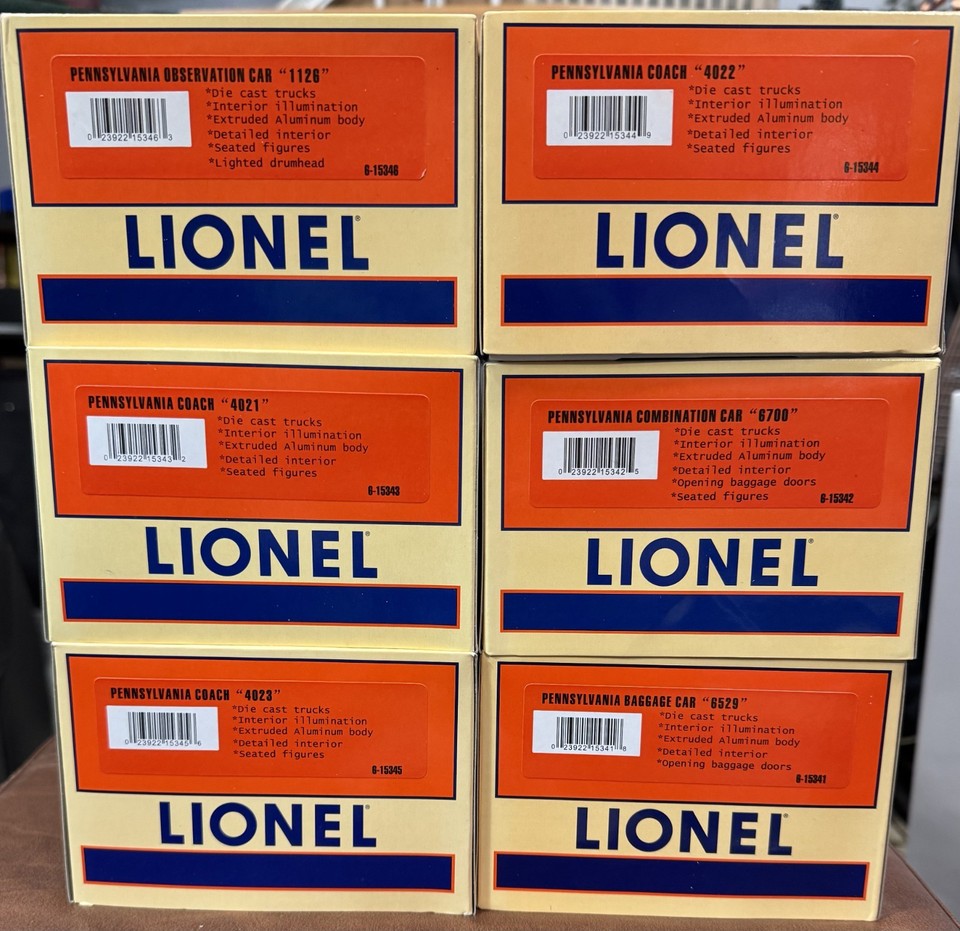 Lionel 6-15340 PRR Southwind 6 car Aluminum 60' passenger set | eBay