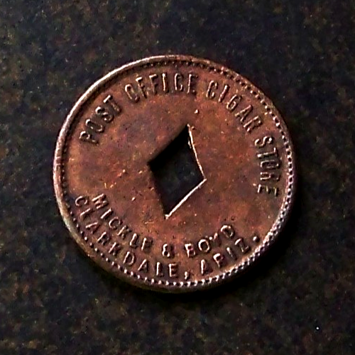 CLARKDALE ARIZONA / 1916 POST OFFICE CIGAR STORE / 12 1/2c / ANTIQUE ...