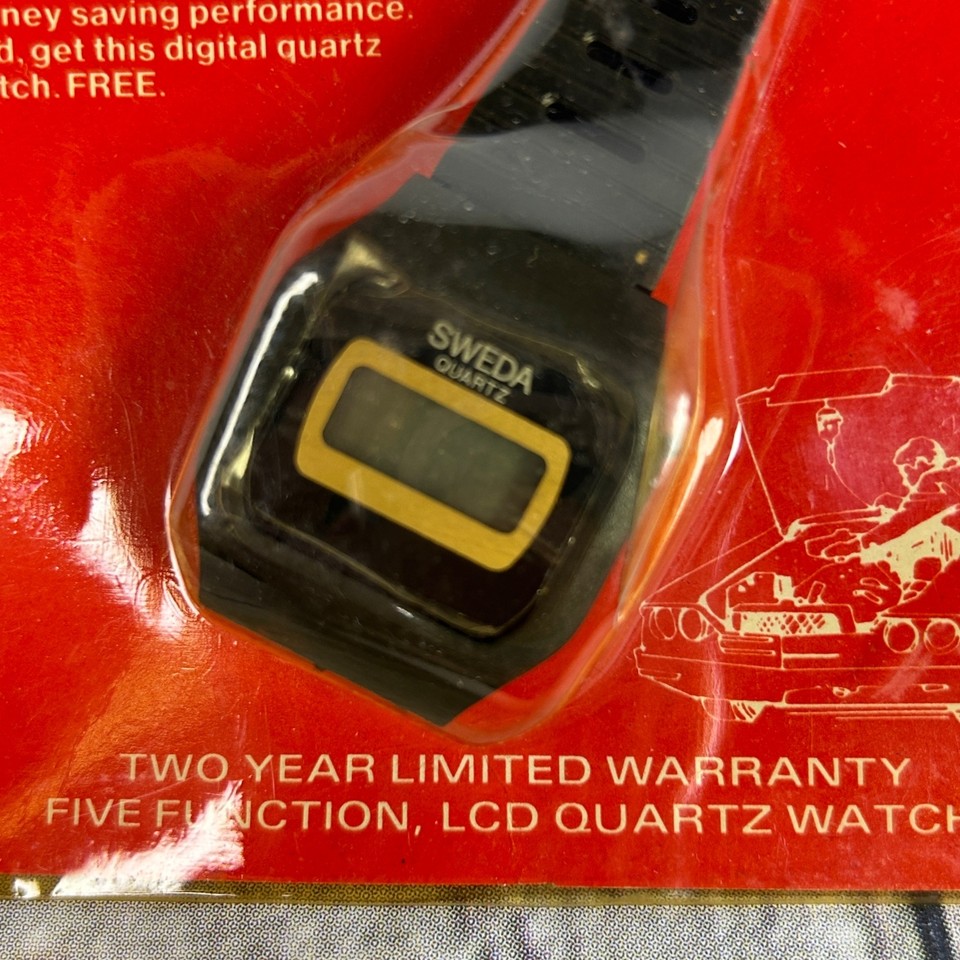 Vintage NAPA Belden Sweda Quartz LCD Digital Watch With Five Functions ...