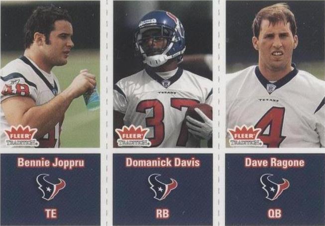 2003 Fleer Tradition - Domanick Davis, Dave Ragone, Bennie Joppru #282 ...