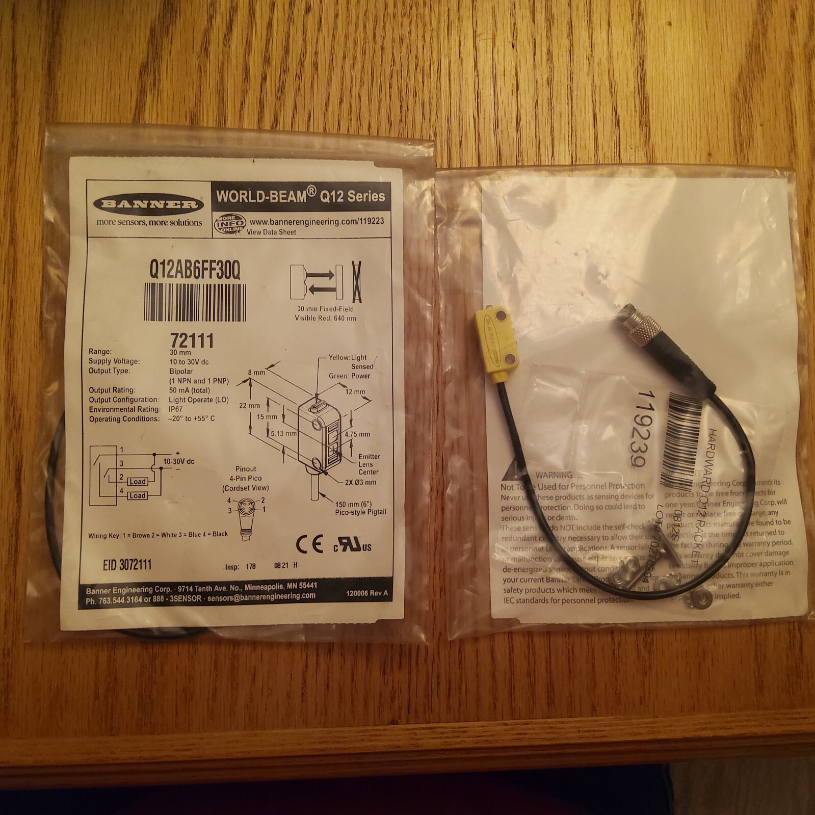 Banner Q12AB6FF50Q World Beam Q12 Series | eBay