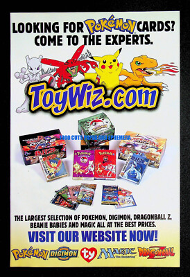 ToyWiz.com Toy Wiz 2001 Pokemon Digimon Trade Print Magazine Ad Poster ...