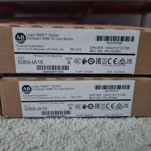 New Allen-Bradley 5069-IA16 SER A Compact 5000 AC Input Module PLC ...