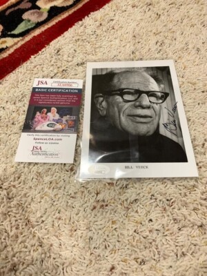 Hall of Famer Bill Veeck Autograph signed 5x7 photo Chicago White Sox ...