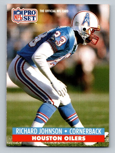 1991 Pro Set #165 Richard Johnson Houston Oilers | eBay