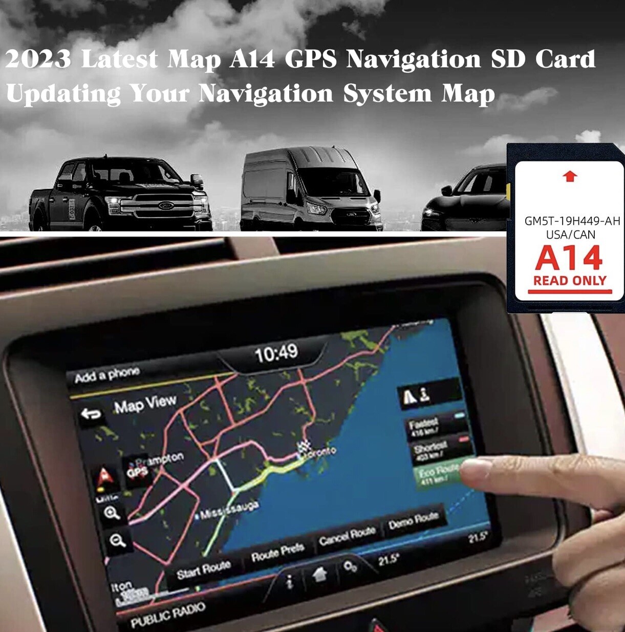 A14 Ford Sync Navigation Sd Card Latest 2023 CA US Maps | eBay