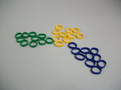 XLR Color Coded Identification Rings Three Colors Yellow Green Blue 30 ...