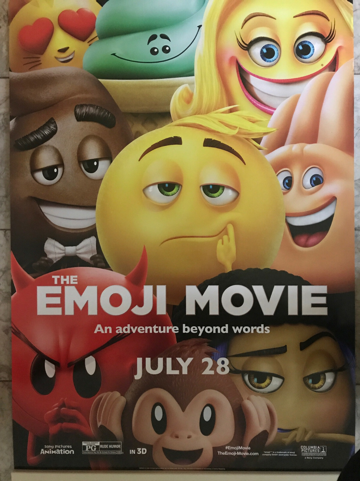 THE EMOJI MOVIE POSTER 2 Sided ORIGINAL 27x40 T.J. MILLER ANNA FARIS | eBay