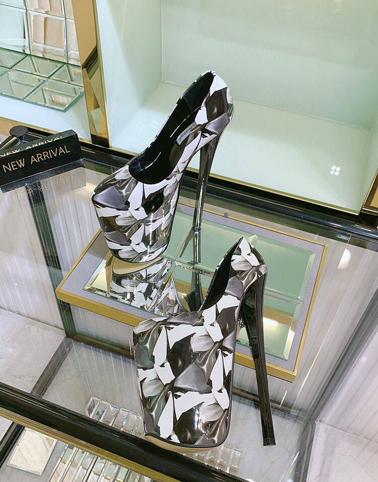 Glamous Colorful 22 cm Super High Pumps Drag Queen Heels Platform Trans ...