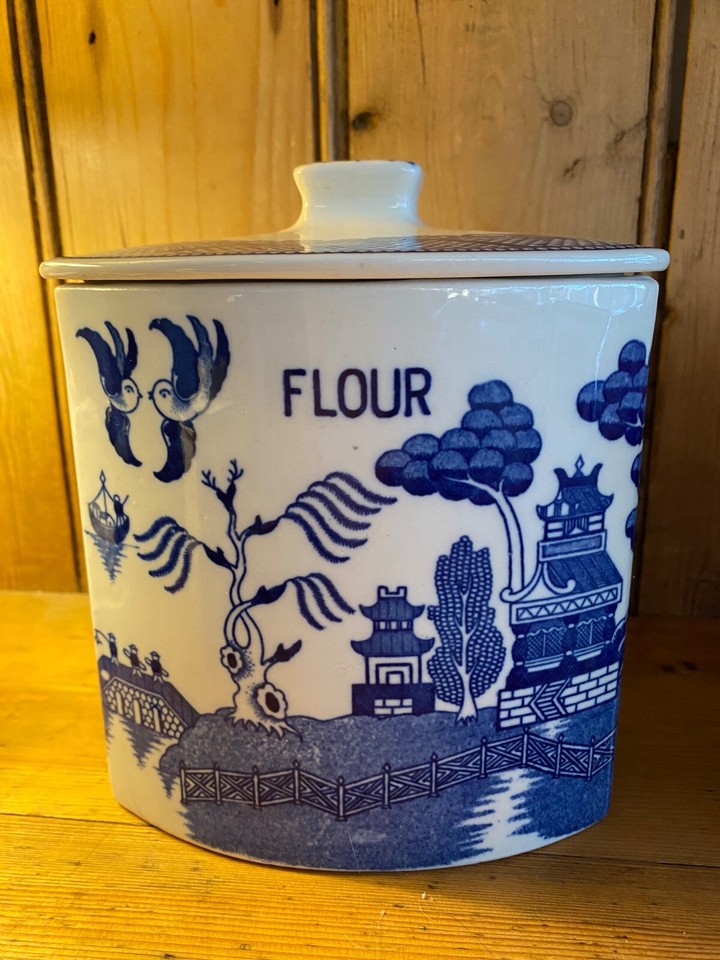 Vintage Blue Willow Canister Set Mint Condition | eBay
