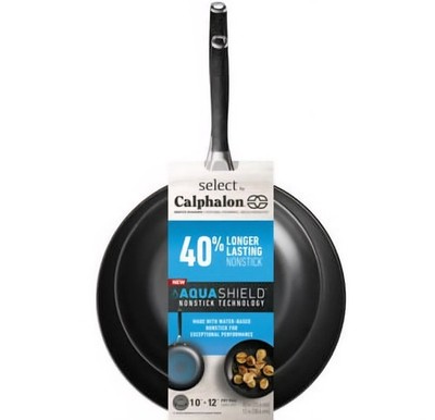 Select by Calphalon with AquaShield Nonstick 10" & 12" Fry Pan Combo ...