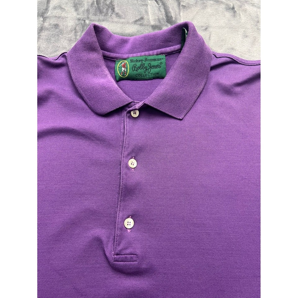 Bobby Jones Golf Polo Shirt Men's Large Purple Mercerized Cotton Made ...
