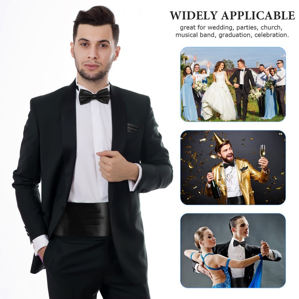 Men's Girdle Suit Bow Tie Cummerbund Set Child Tuxedo Cumberbund | eBay