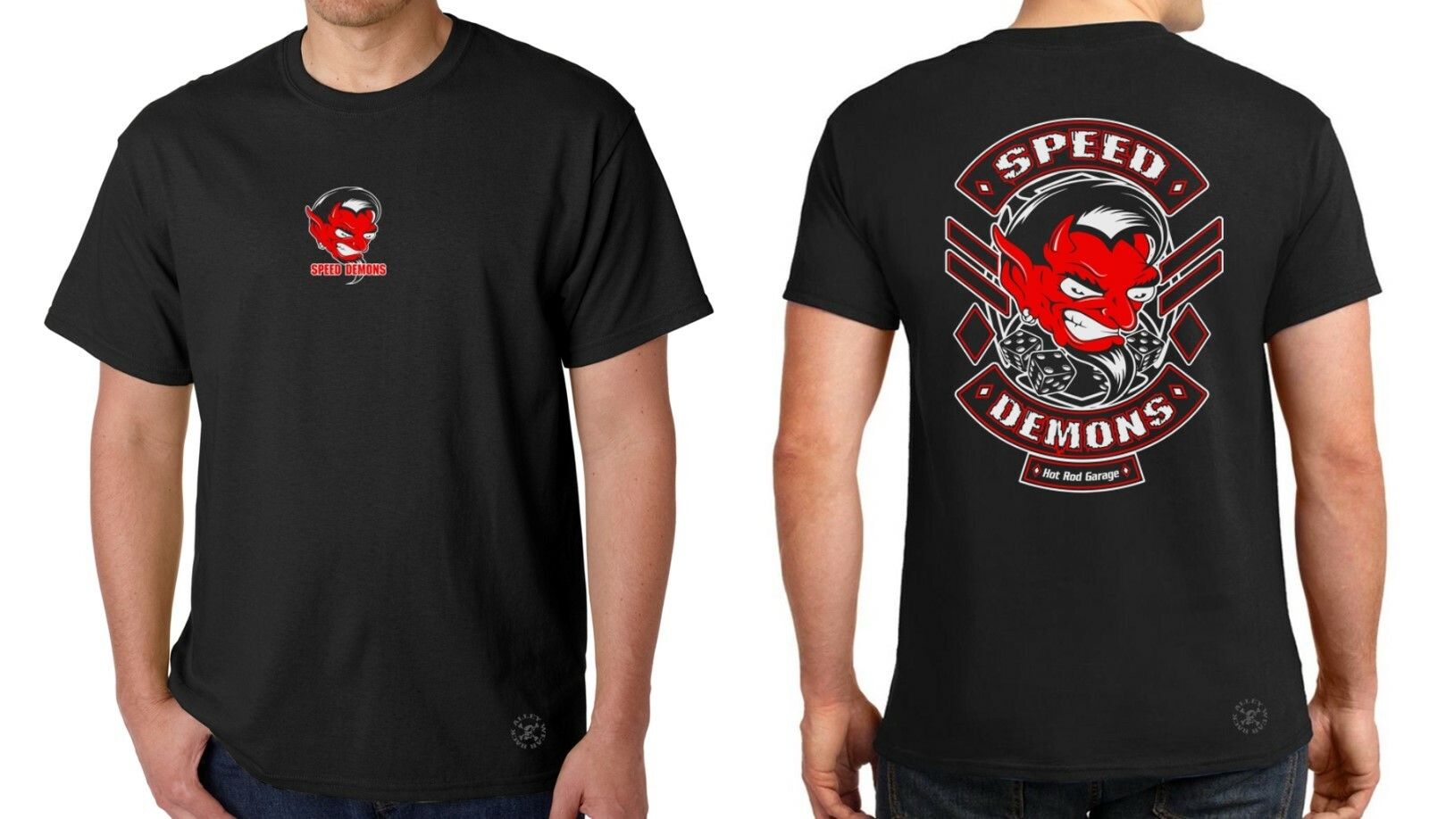 SPEED DEMONS HOT ROD SHOP T-SHIRT Tee ~ Race Garage ~ Red Devil Racing ...
