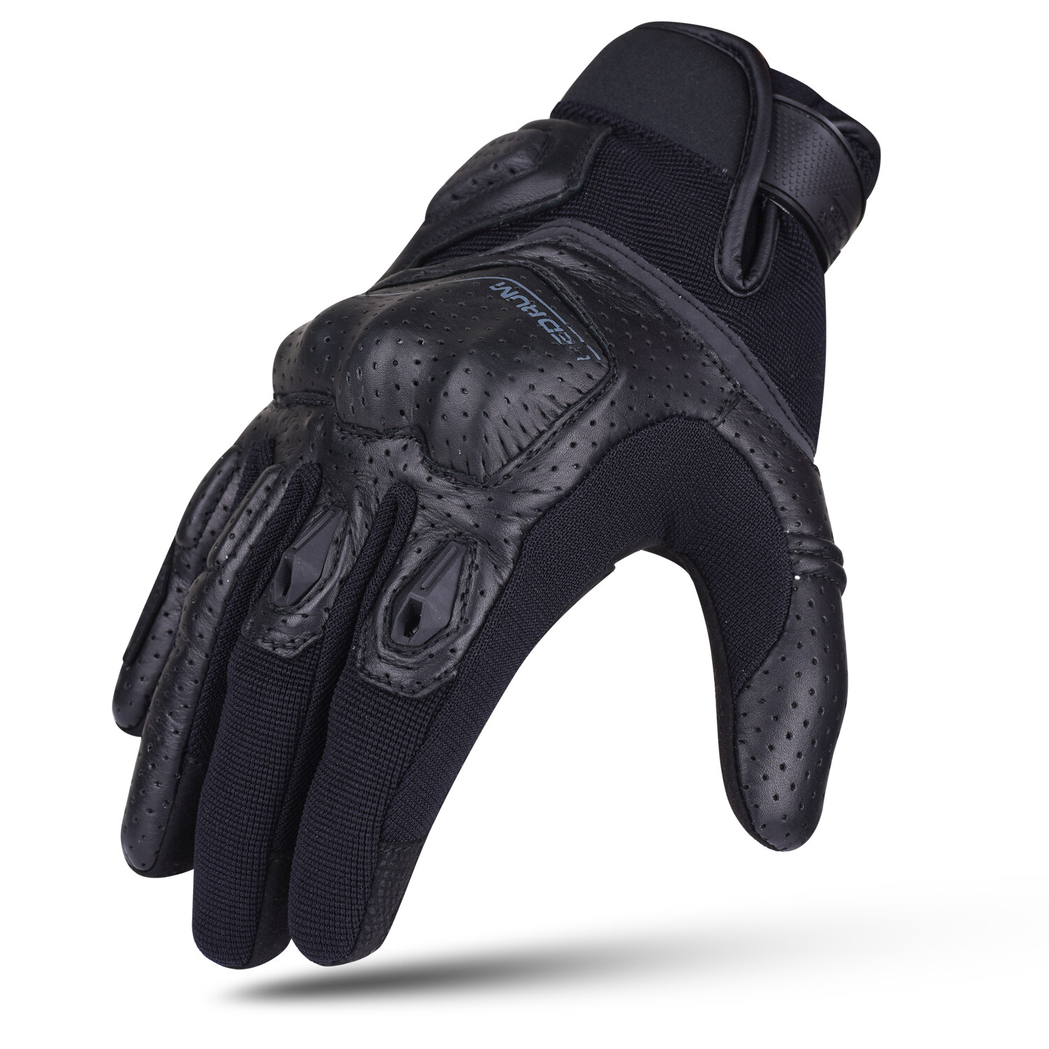REDRUM Motorcycle Gloves Leather Hard knuckle Motorbike Quad Moped ATV ...