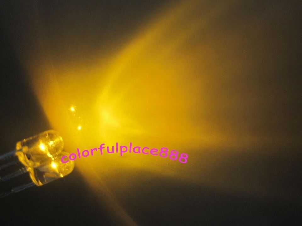 3mm Flangeless Red Yellow Blue Green White Warm Orange UV Pink Water ...