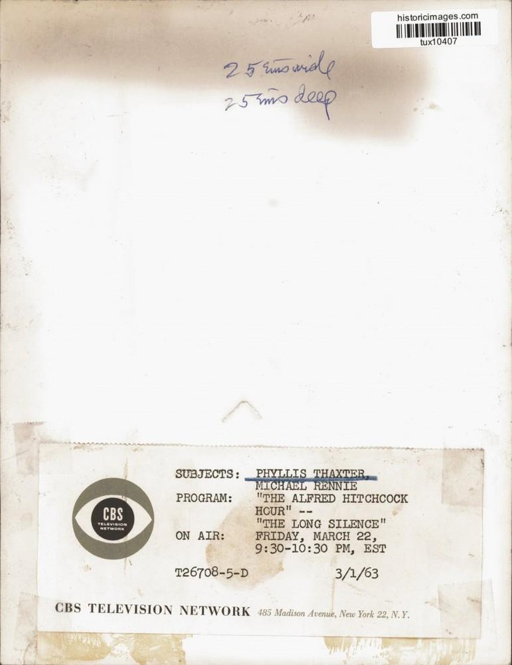 1963 Press Photo Phyllis Thaxter, Michael Rennie on "The Alfred ...