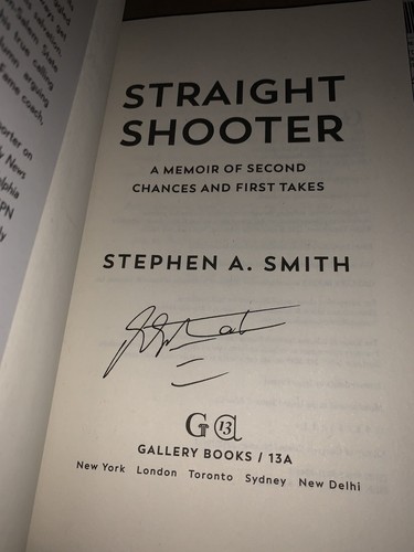 Stephen A Smith signed book autographed Straight Shooter first take ...