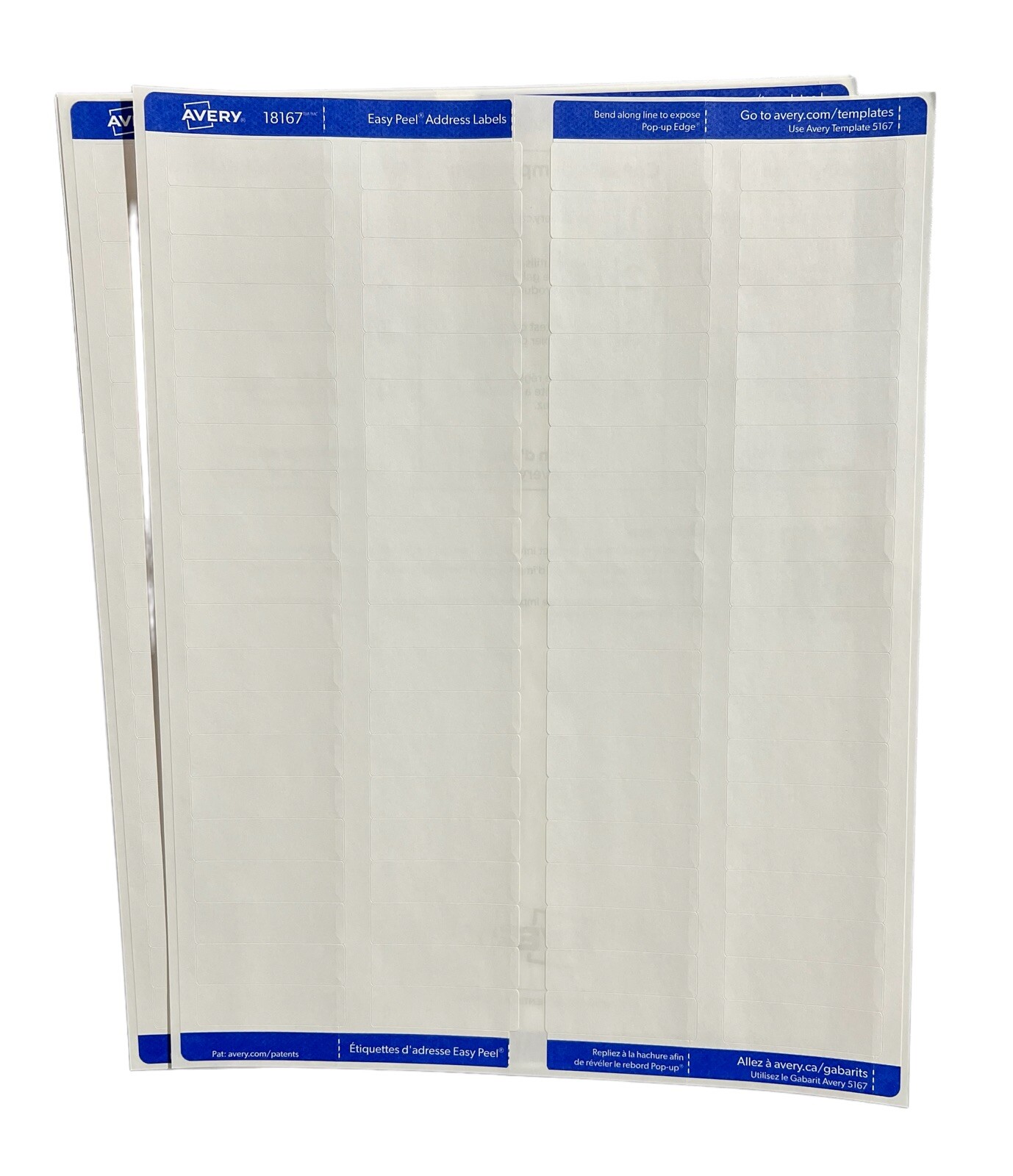 160 Avery Labels 18167 Easy Peel Return Address Inkjet Laser 1/2 x 1 3/ ...