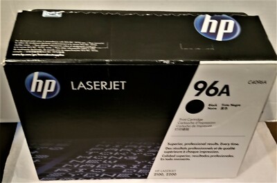 HP LaserJet OEM 96A BLACK Toner Print Cartridge C4096A Series 2100 2200 ...
