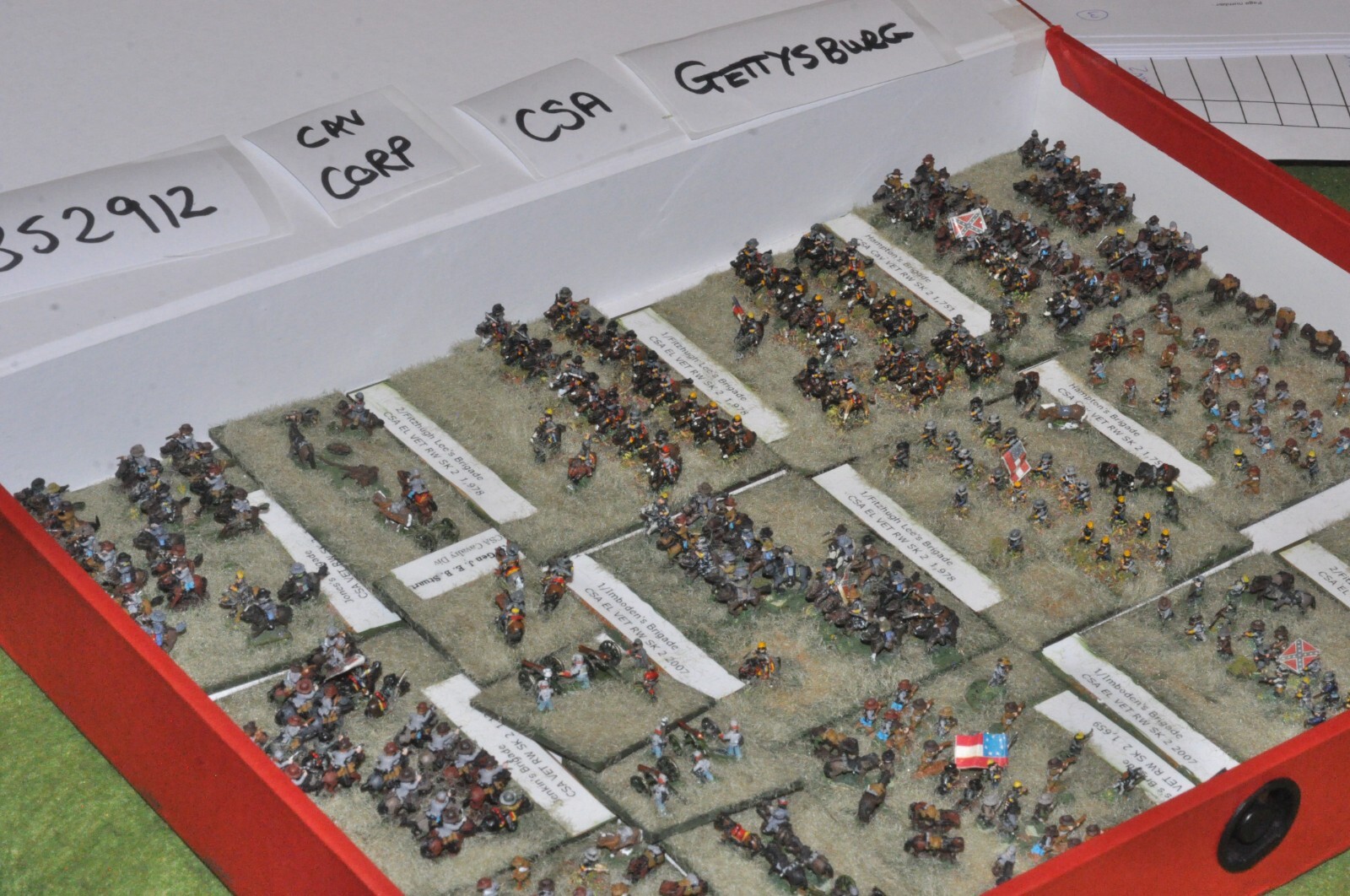 6mm ACW / volley & bayonet - gettysburg confederate cav corp 150 figs ...