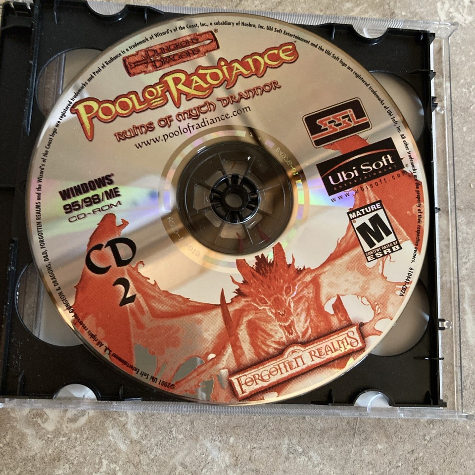 D&D Computer Game Pool of Radiance - Ruins of Myth Drannor (PC CD-Rom ...