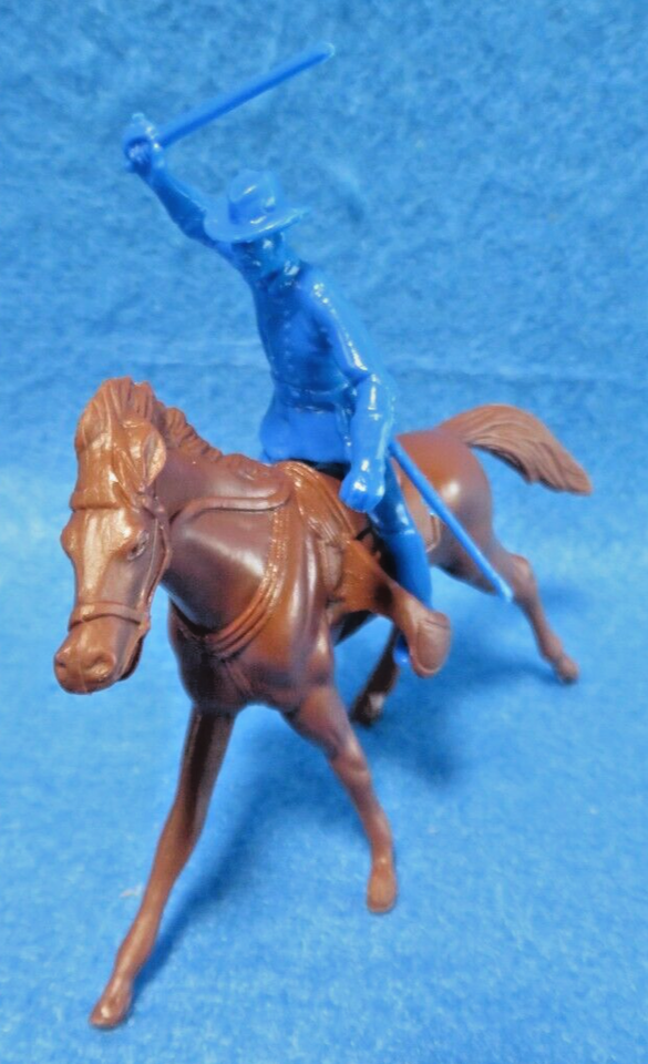 Marx Civil War mounted Union cavalry X 5 with horses, reissue, 54MM,Toy ...