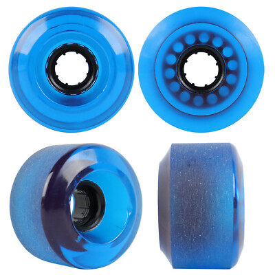 Blank Longboard Wheels 65mm x 42mm Clear Blue USA Offset 78A | eBay