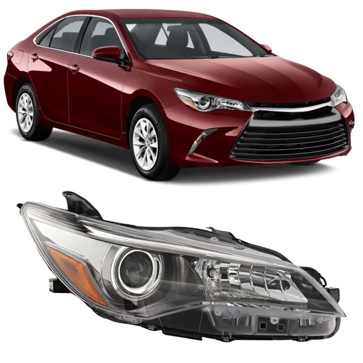Fits 2015 2016 2017 TOYOTA CAMRY Headlight Assembly Passenger Side ...