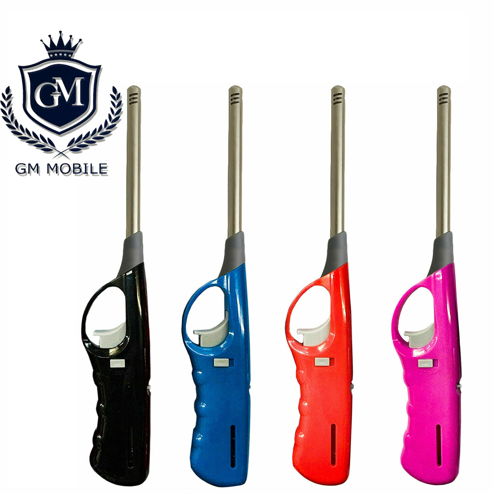 Gas Cooker BBQ Camping Lighter Refillable Oven Candle Safety Flame Lock ...