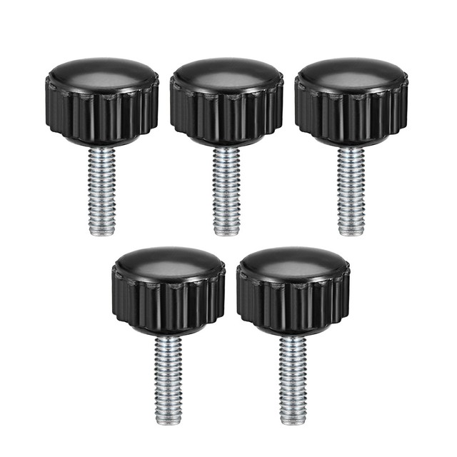 M4 x 15mm Male Thread Knurled Clamping Knobs Grip Thumb Screw on Type 5 ...