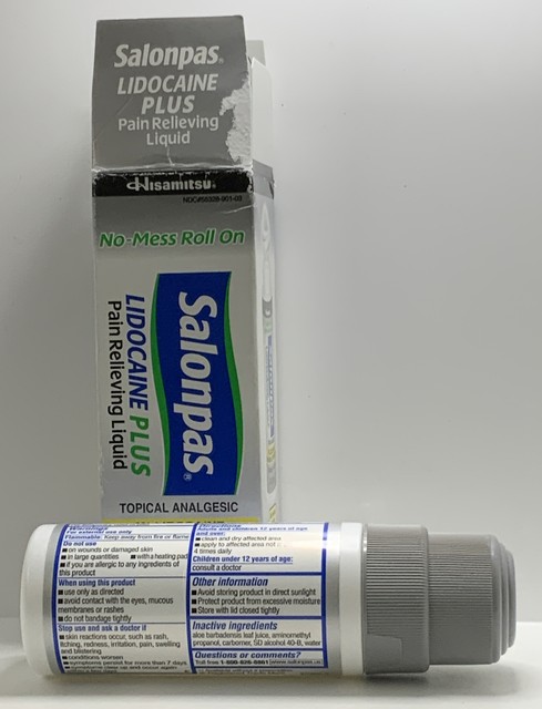 Salonpas Lidocaine Plus Pain Relieving Liquid Roll On - 3oz for sale ...