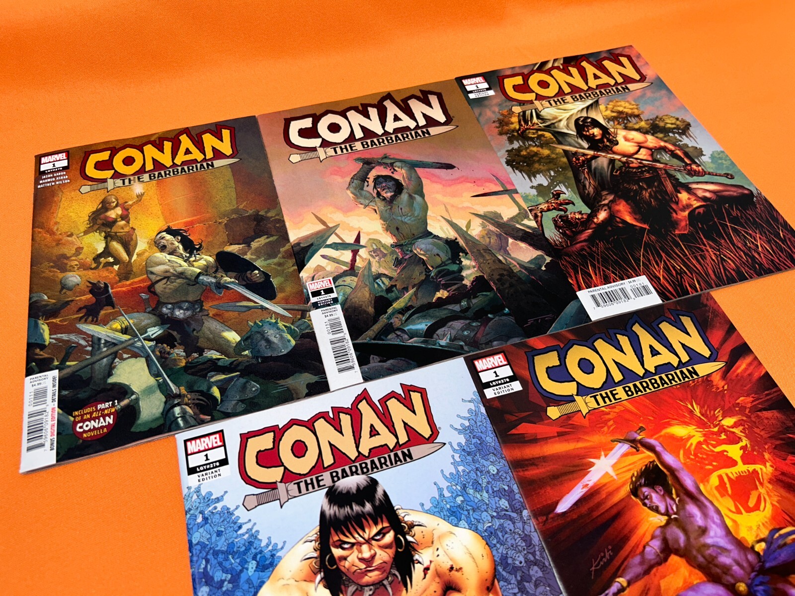 CONAN THE BARBARIAN (2019) #1 - JASON AARON MARVEL - 5 VARIANT LOT 1:10 ...