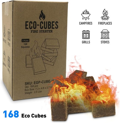 Eco Cubes–Fire Starter for Grills, Fireplaces, Campfires and Wood Stove-Qty 168 | eBay