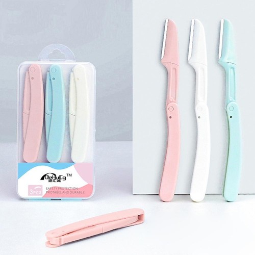 3PCS/SET Safe Folding Ladies Face Shaver Eyebrow Trimmer US Anti ...