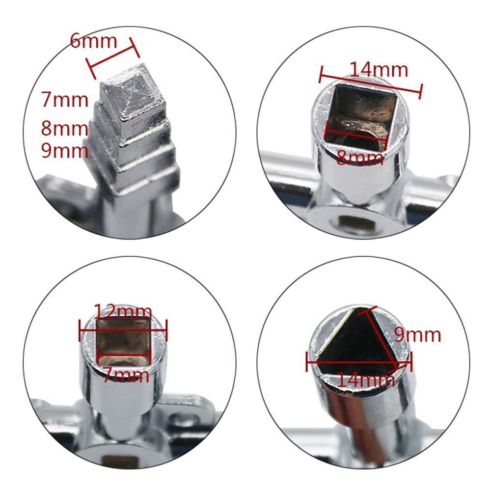 Cabinet With Bits 4-in-1 Socket Wrench Hand Tool Key Wrench Cross ...