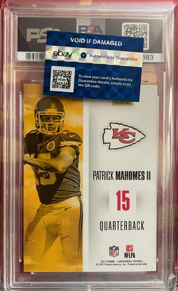 2017 Panini Contenders Patrick Mahomes II - Rookie of the Year ...