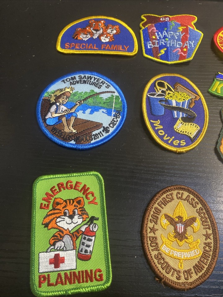 Lot of 10 BSA Boy/ Cub Scout Badges Event Camp, Popcorn, Uniform ...