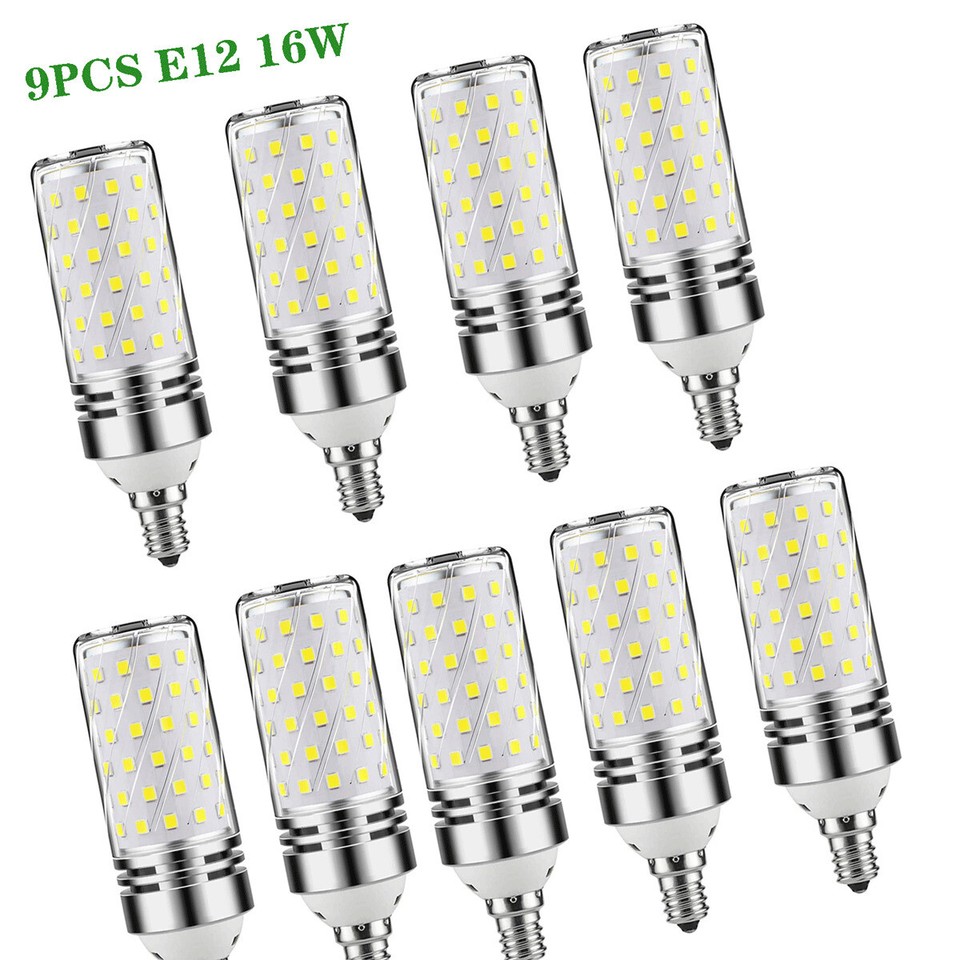 16W E12 LED 6000K Corn Bulb Light Candelabra Ceiling Fan Lamp Daylight ...