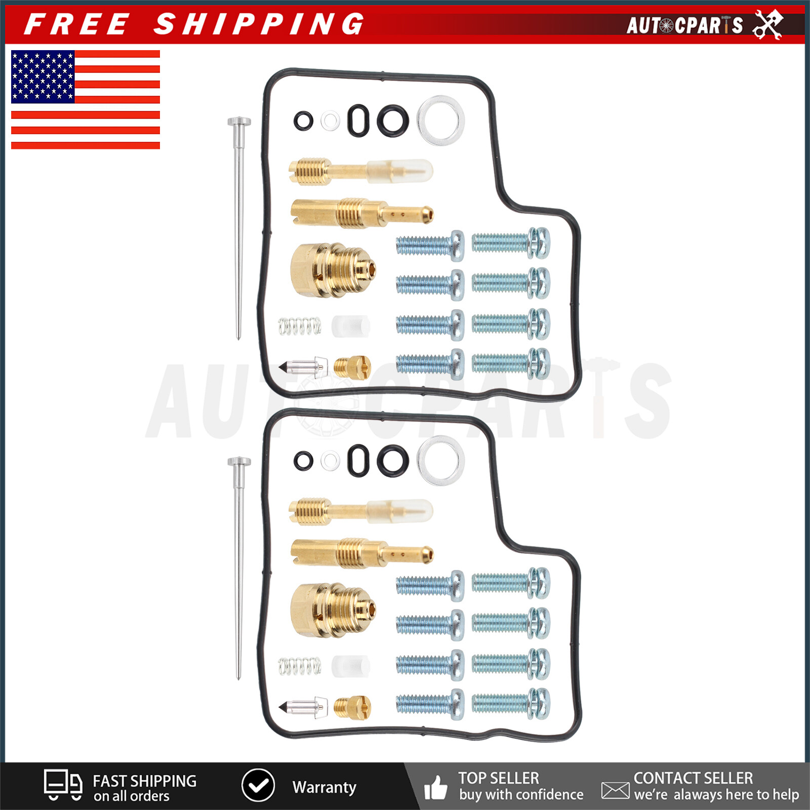 2 Set Carburetor Repair Carb Rebuild Kit For Honda VT750DC Shadow ...