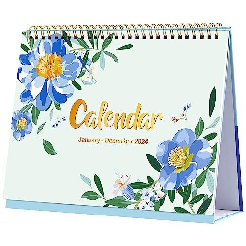 2024 Desk Calendar – Standing Flip Desktop Calendar 2024, Jan.2024 to ...