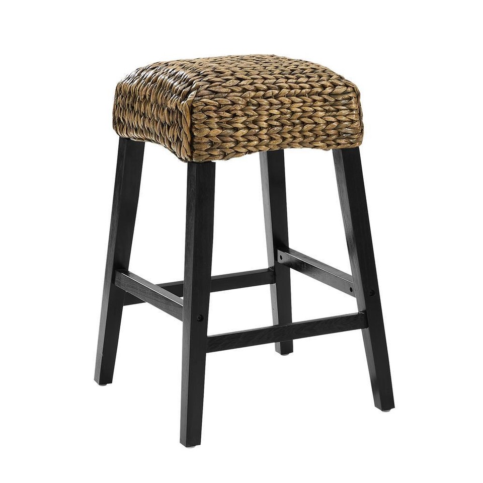 Edgewater 2Pc Backless Counter Stool Set Seagrass/Darkbrown - 2 Stools ...